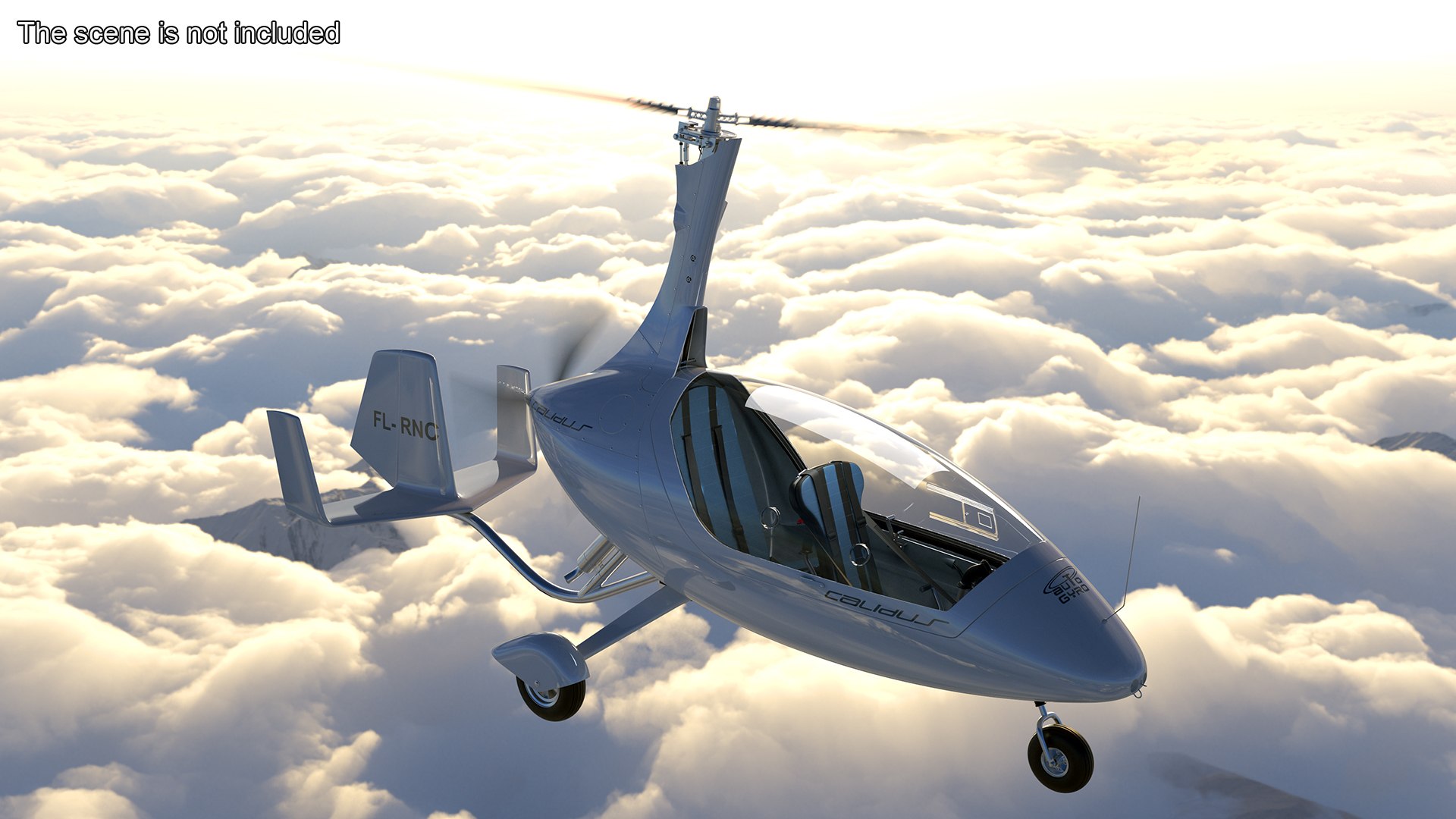 3D Gyroplane Calidus 912 White Rigged For Maya - TurboSquid 2248122