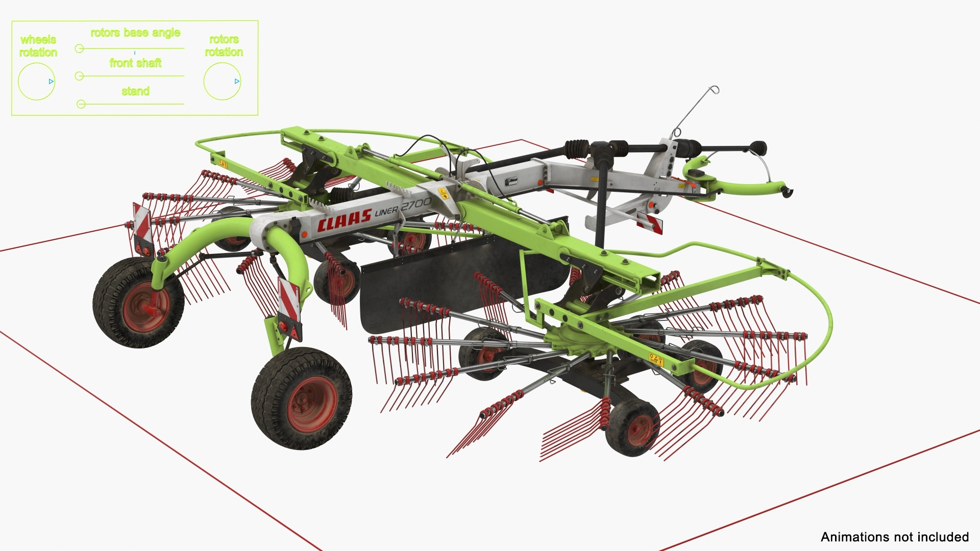 Used twin rotor hay model - TurboSquid 1509820