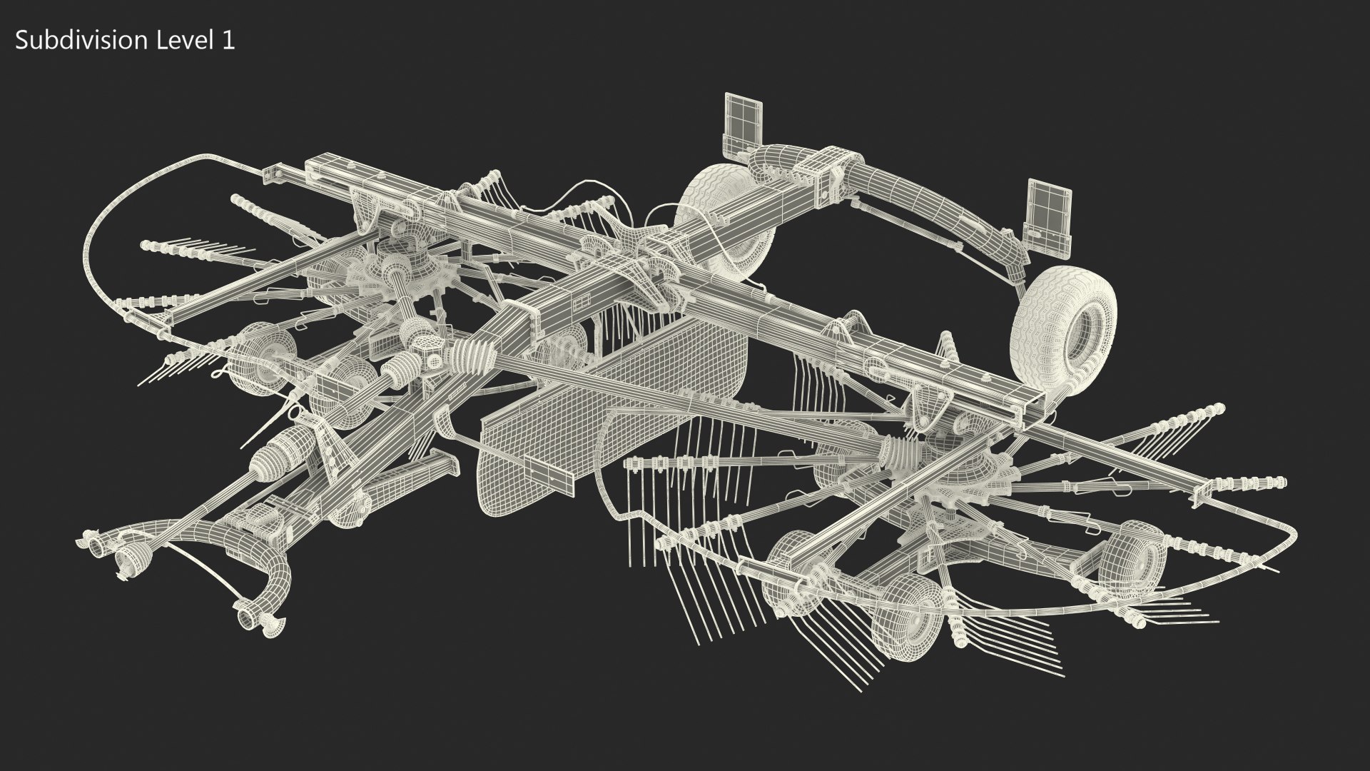 Used twin rotor hay model - TurboSquid 1509820