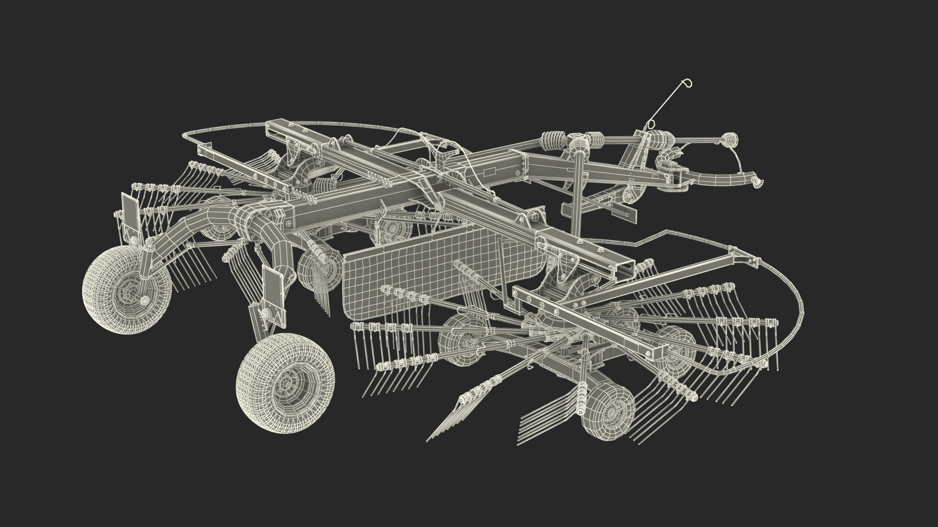 Used twin rotor hay model - TurboSquid 1509820