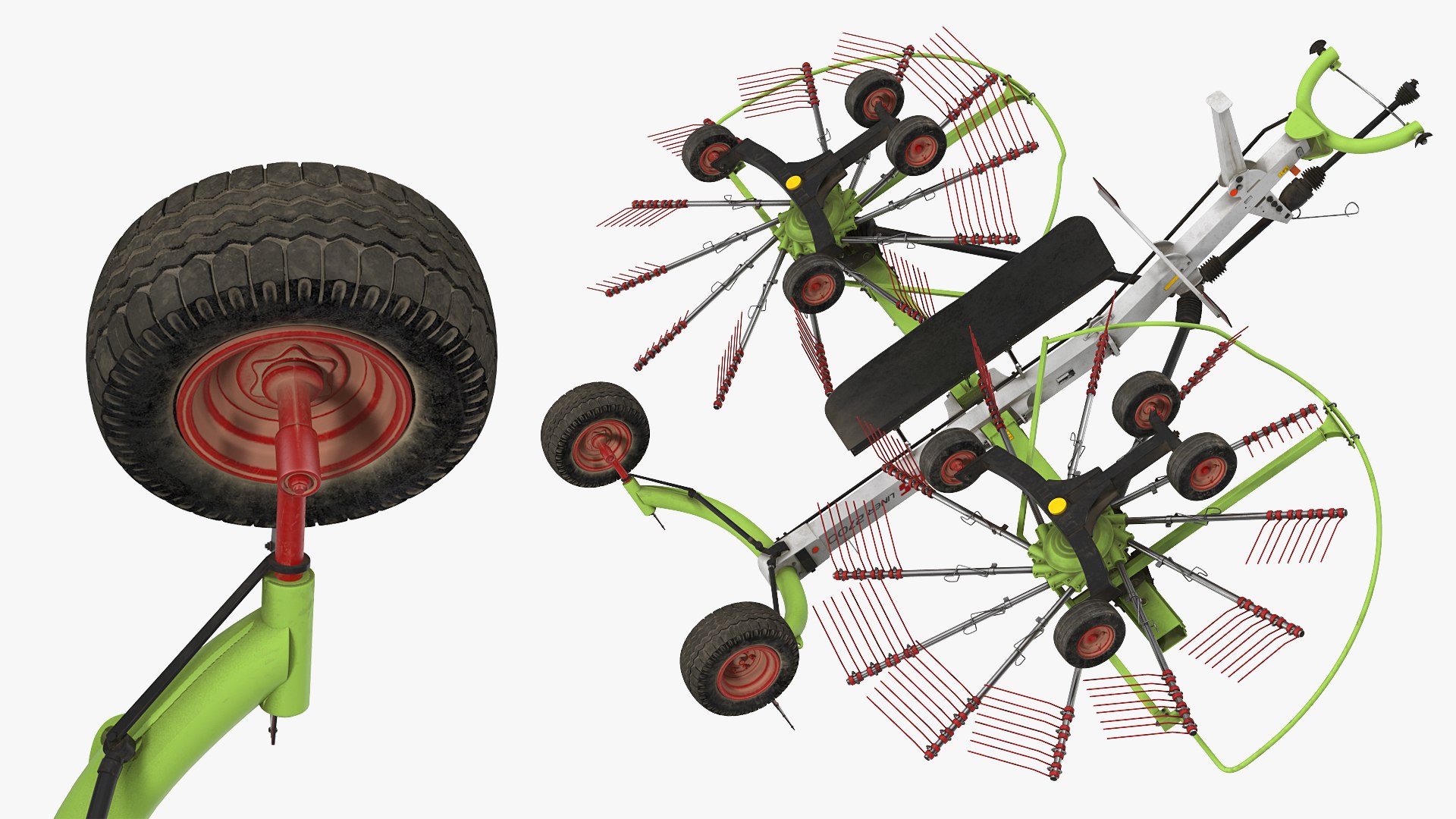 Used twin rotor hay model - TurboSquid 1509820