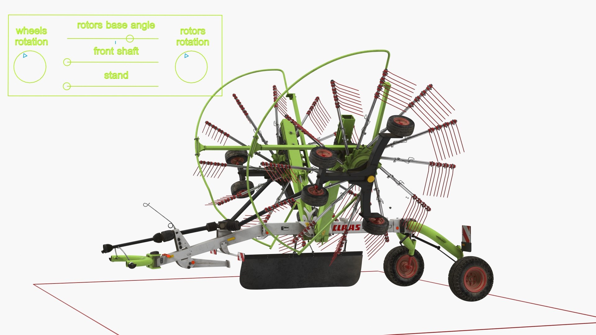Used twin rotor hay model - TurboSquid 1509820