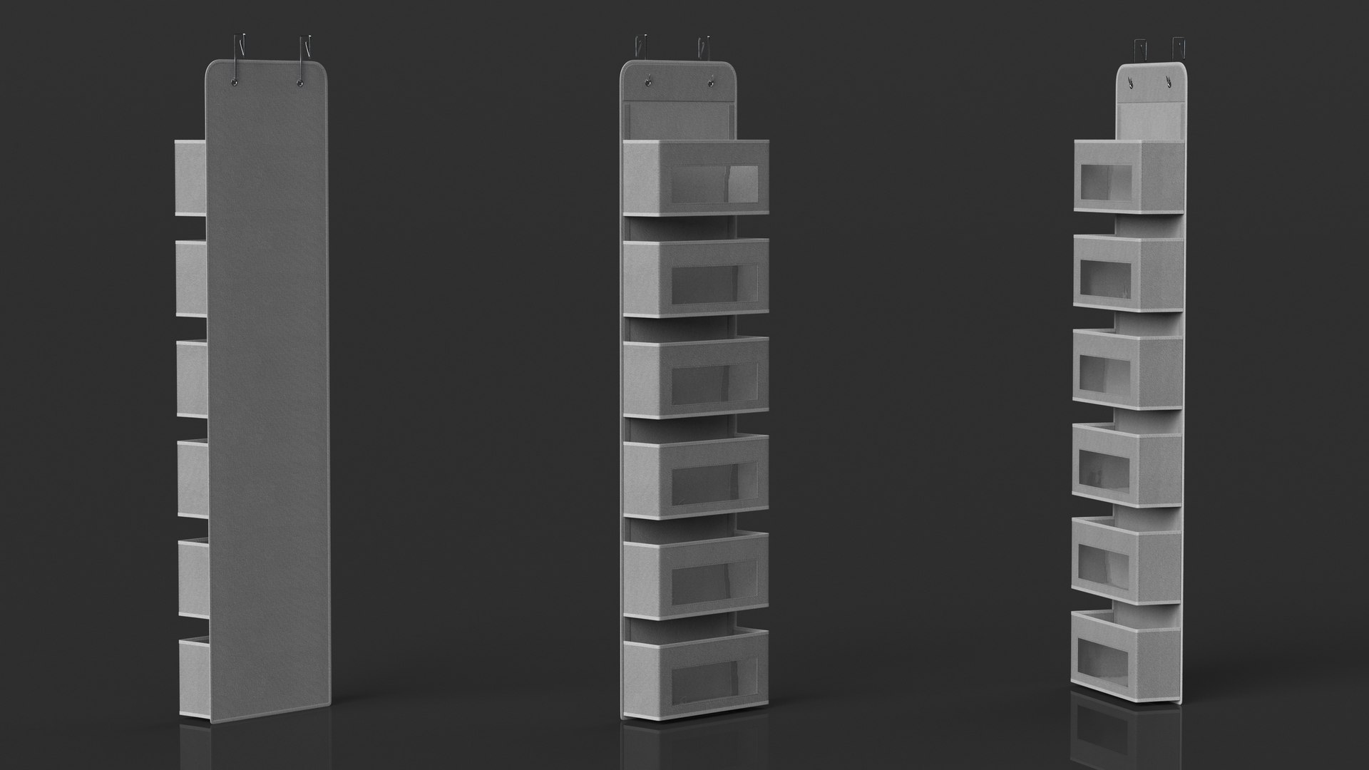 Wall Mount Pocket Organizer Gray 3D Model - TurboSquid 2015871