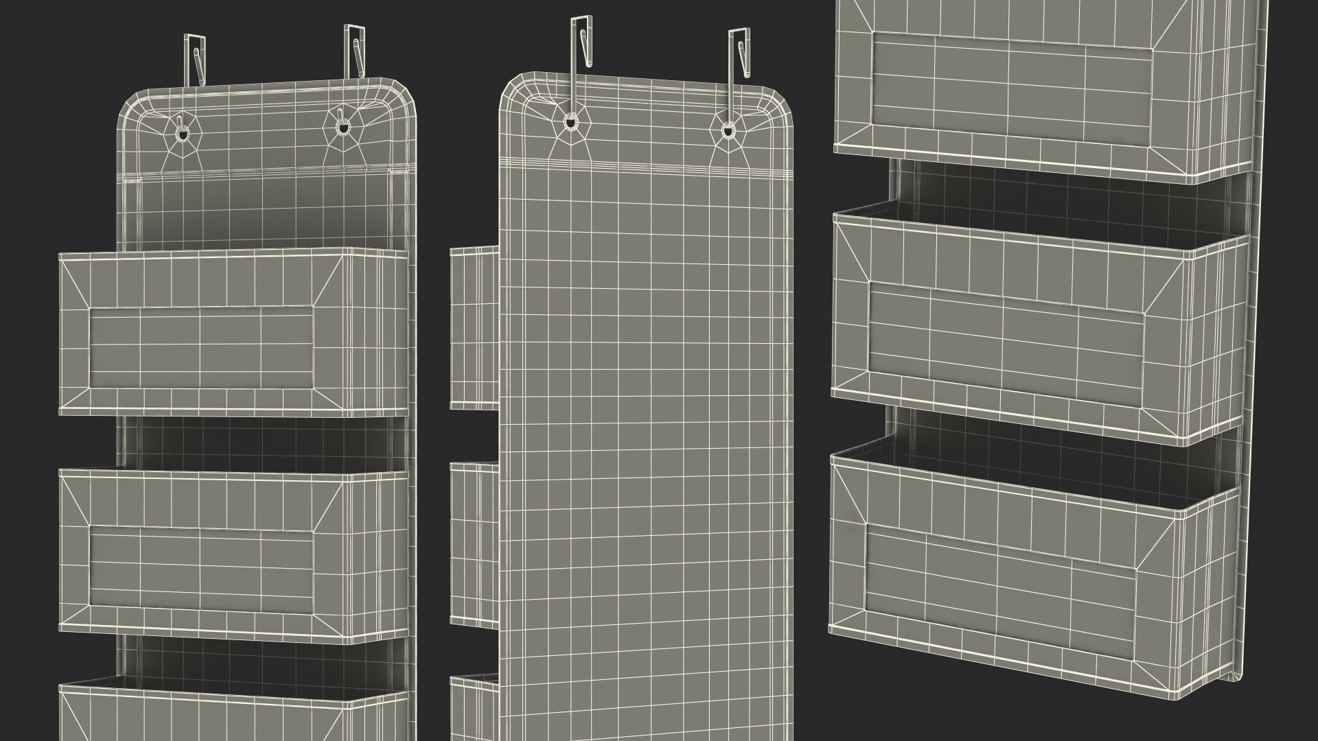 Wall Mount Pocket Organizer Gray 3D model - TurboSquid 2015871
