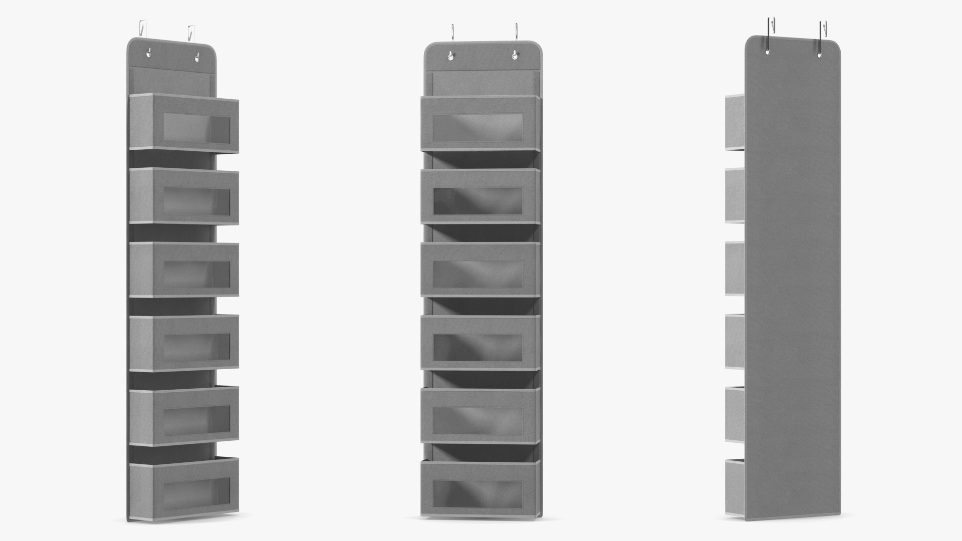 Wall Mount Pocket Organizer Gray 3D Model - TurboSquid 2015871
