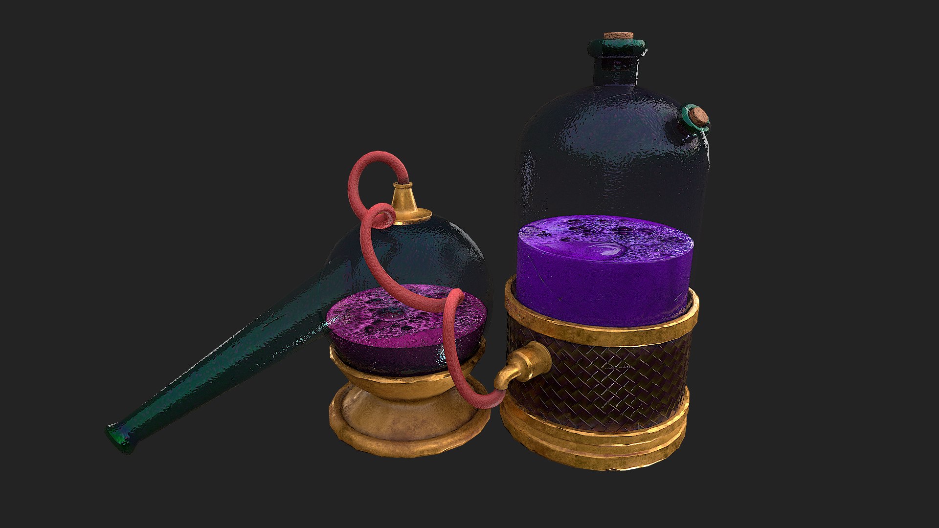 3D Alchemical Potion Mixer Equipment - TurboSquid 1841490