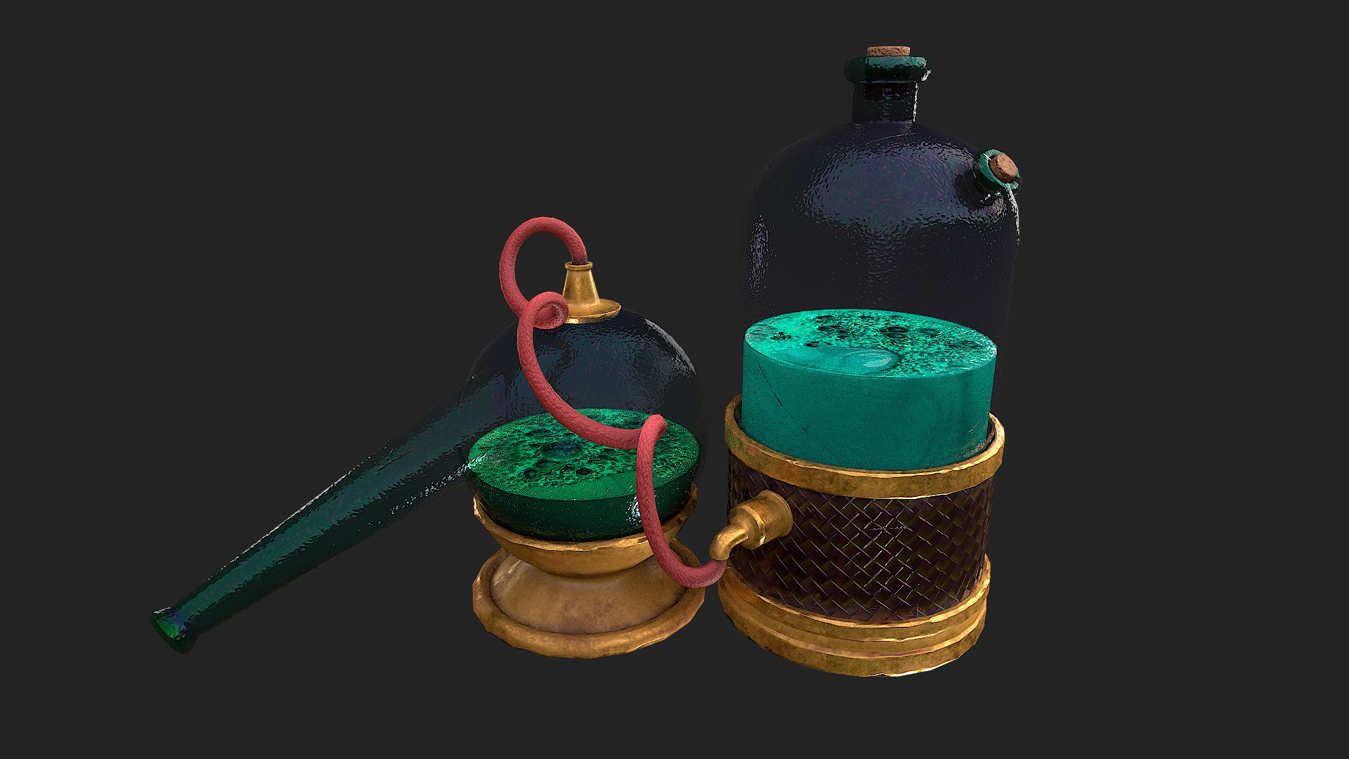 3D Alchemical Potion Mixer Equipment - TurboSquid 1841490
