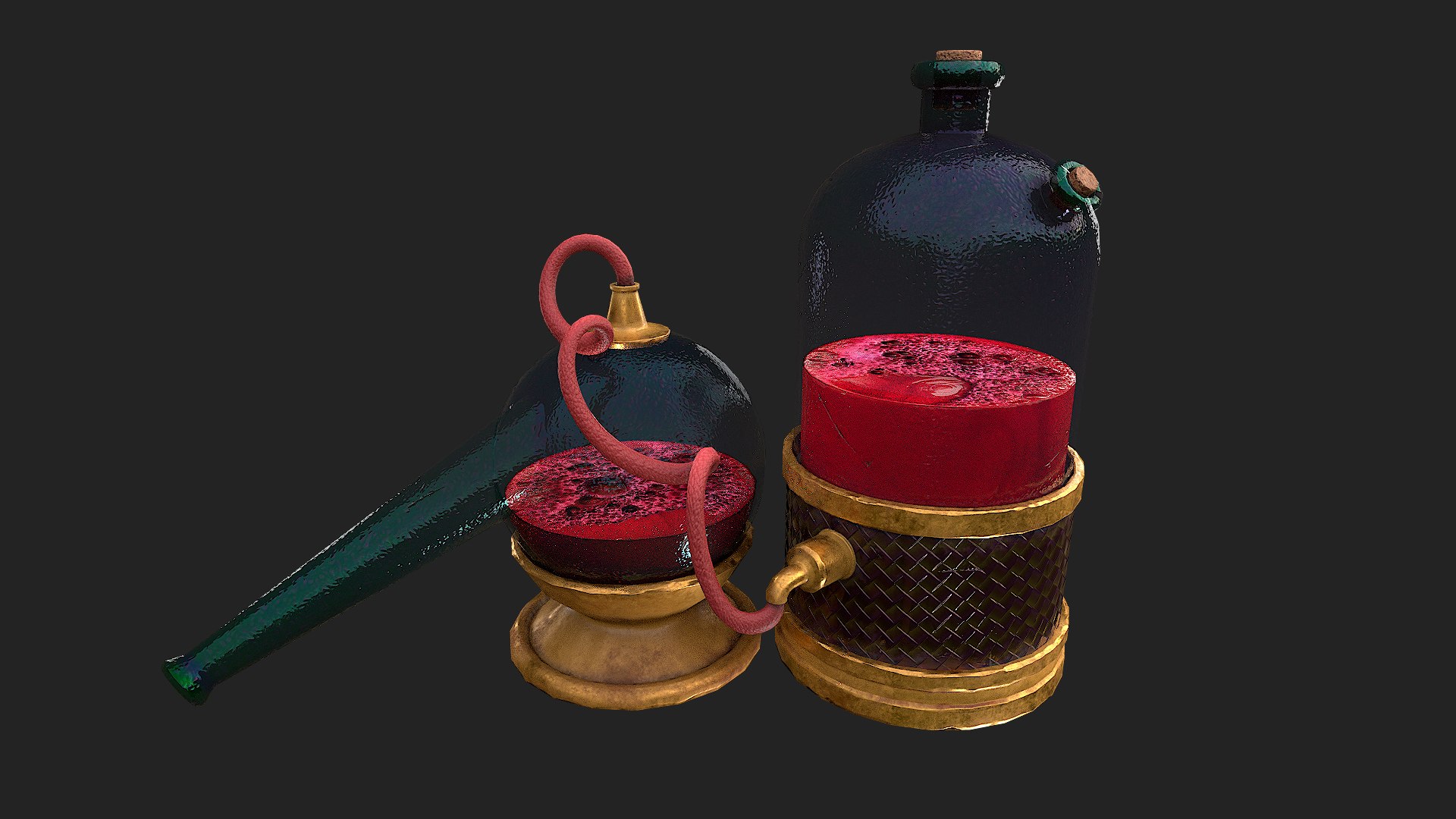 3D Alchemical Potion Mixer Equipment - TurboSquid 1841490