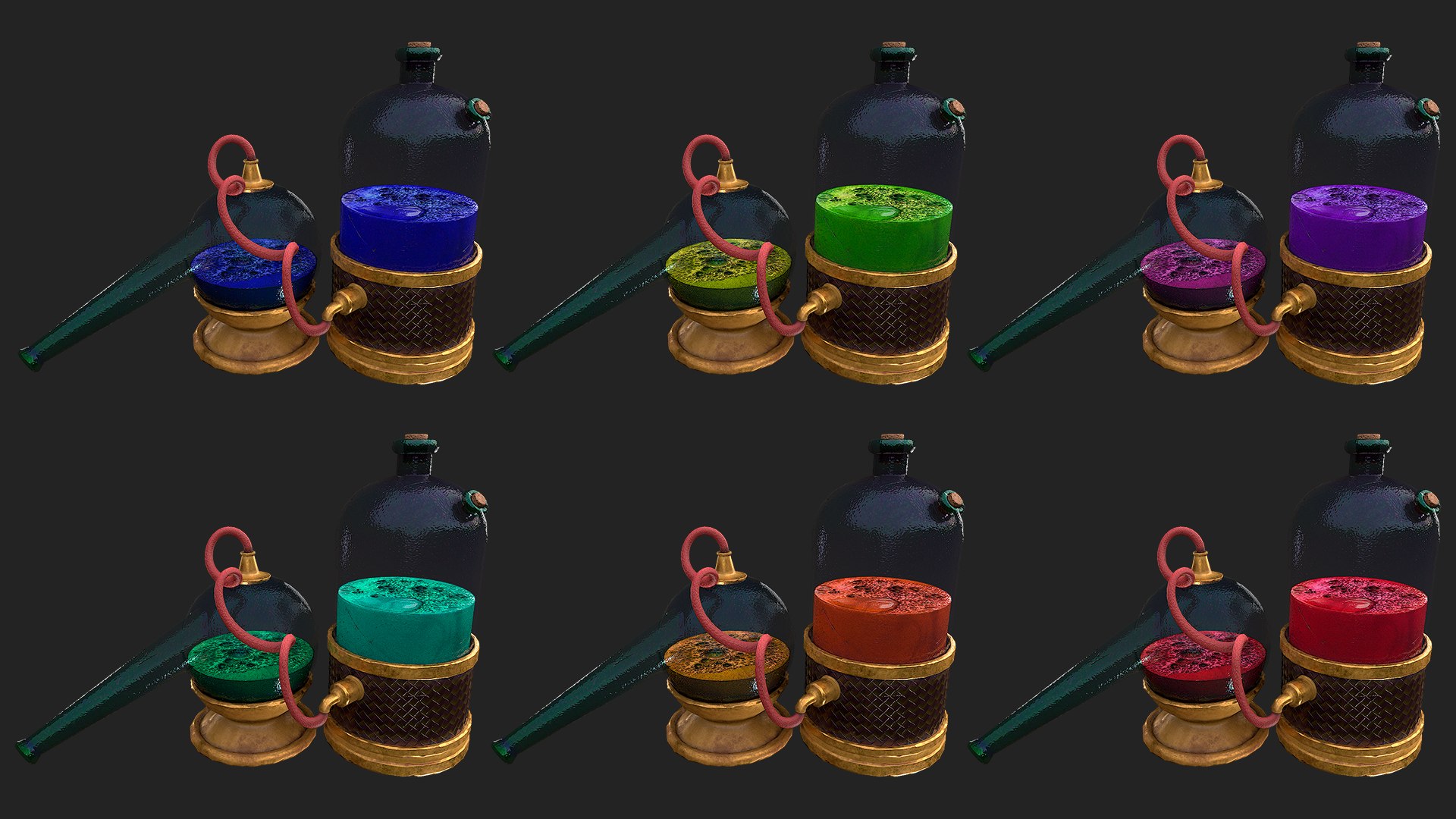 3D Alchemical Potion Mixer Equipment - TurboSquid 1841490