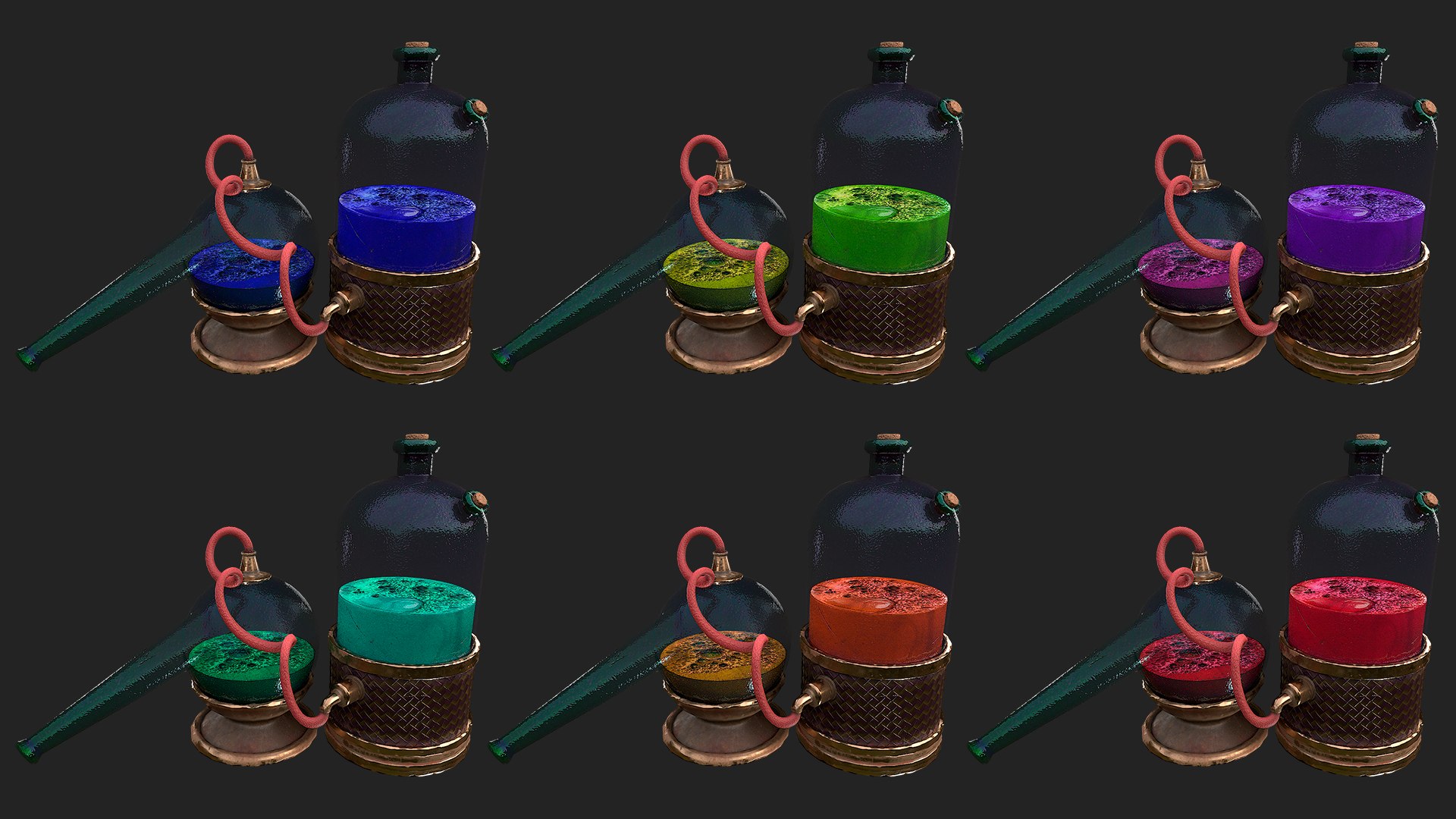 3D Alchemical Potion Mixer Equipment - TurboSquid 1841490