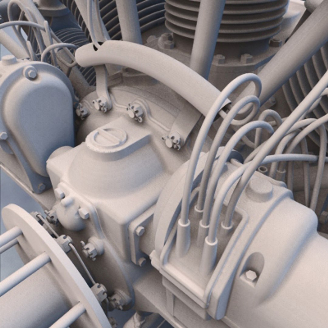 3d Wright Whirlwind J5c Radial