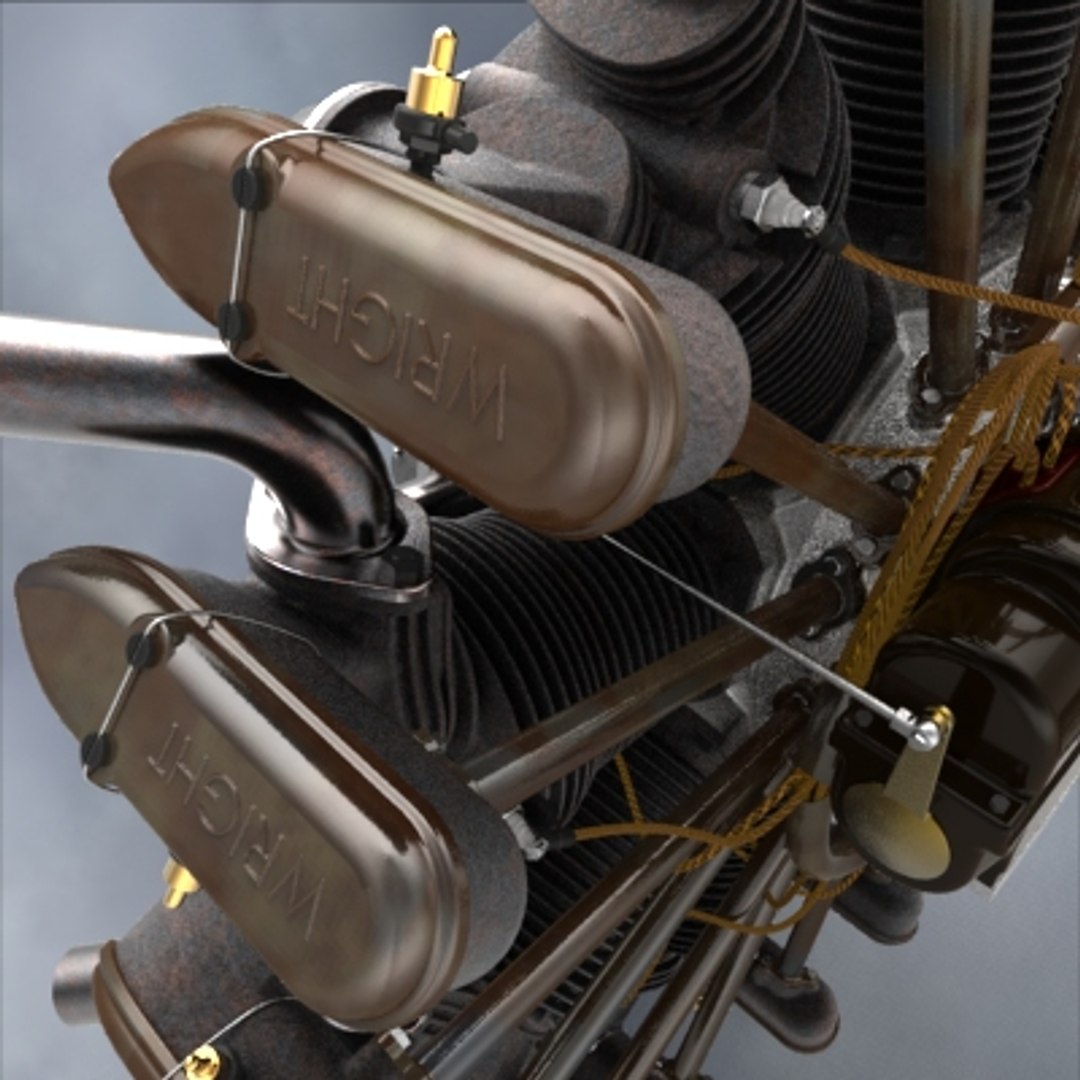 3d Wright Whirlwind J5c Radial