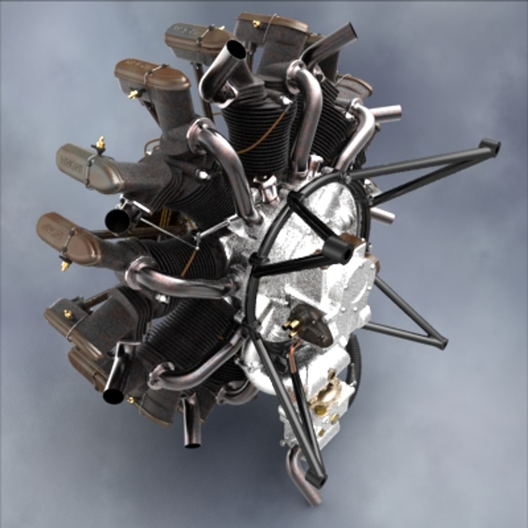 3d Wright Whirlwind J5c Radial