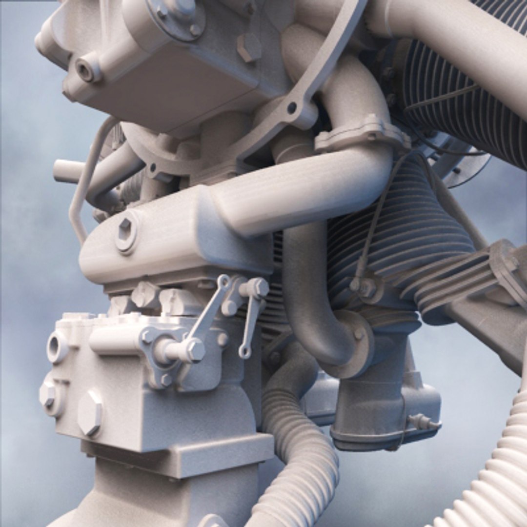 3d Wright Whirlwind J5c Radial