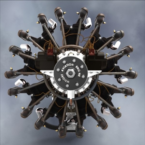 3d wright whirlwind j5c radial