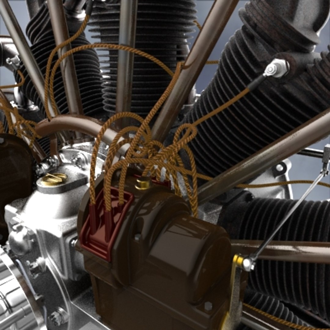 3d Wright Whirlwind J5c Radial