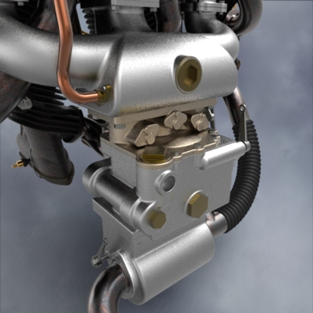 3d Wright Whirlwind J5c Radial