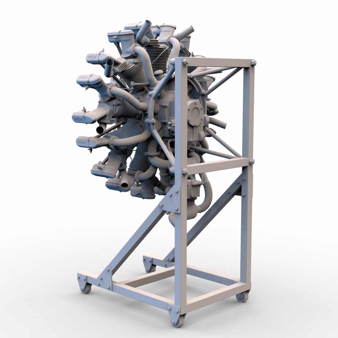 3d wright whirlwind j5c radial