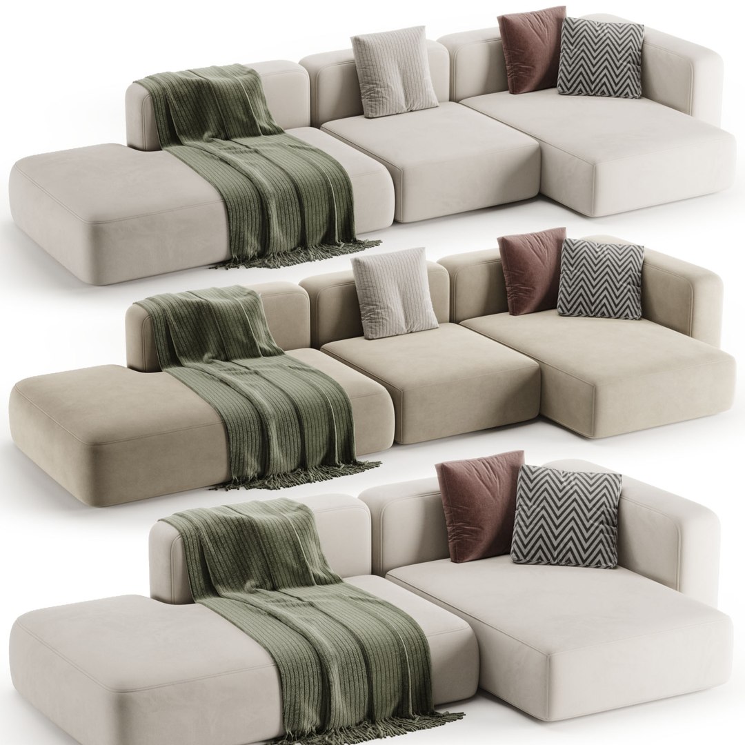 3D MAGS SOFT SEATER COMBINATION 3 LOW By Hay Model - TurboSquid 2107784