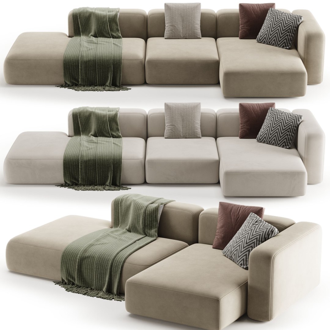 3D MAGS SOFT SEATER COMBINATION 3 LOW By Hay Model - TurboSquid 2107784