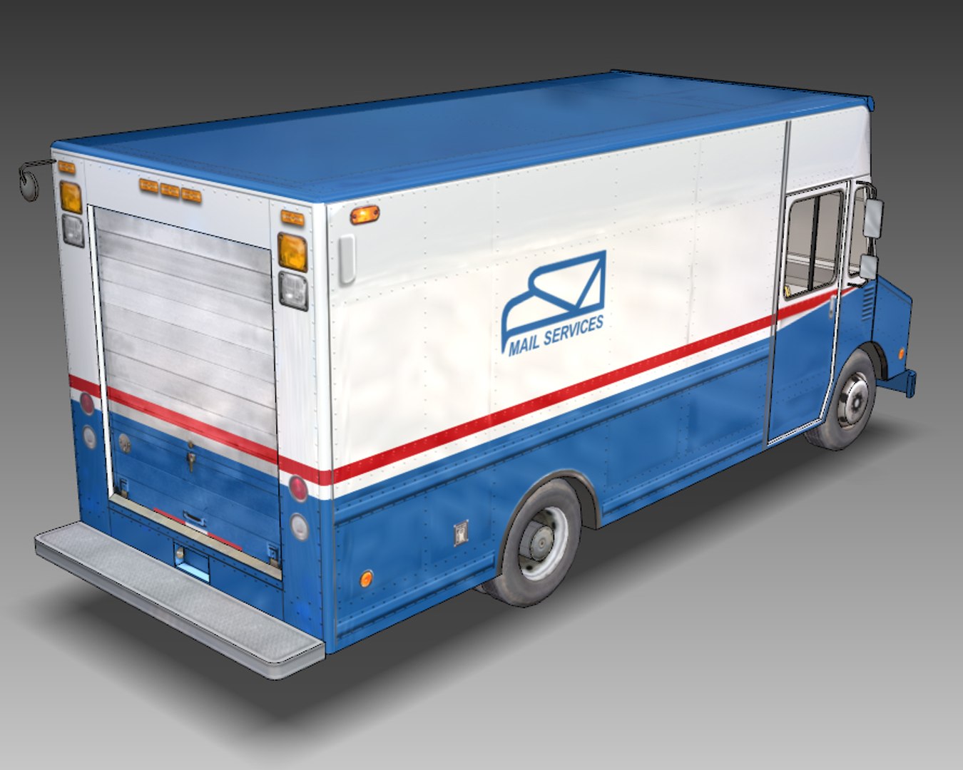 Step Van Postal Service 3D Model - TurboSquid 1355443