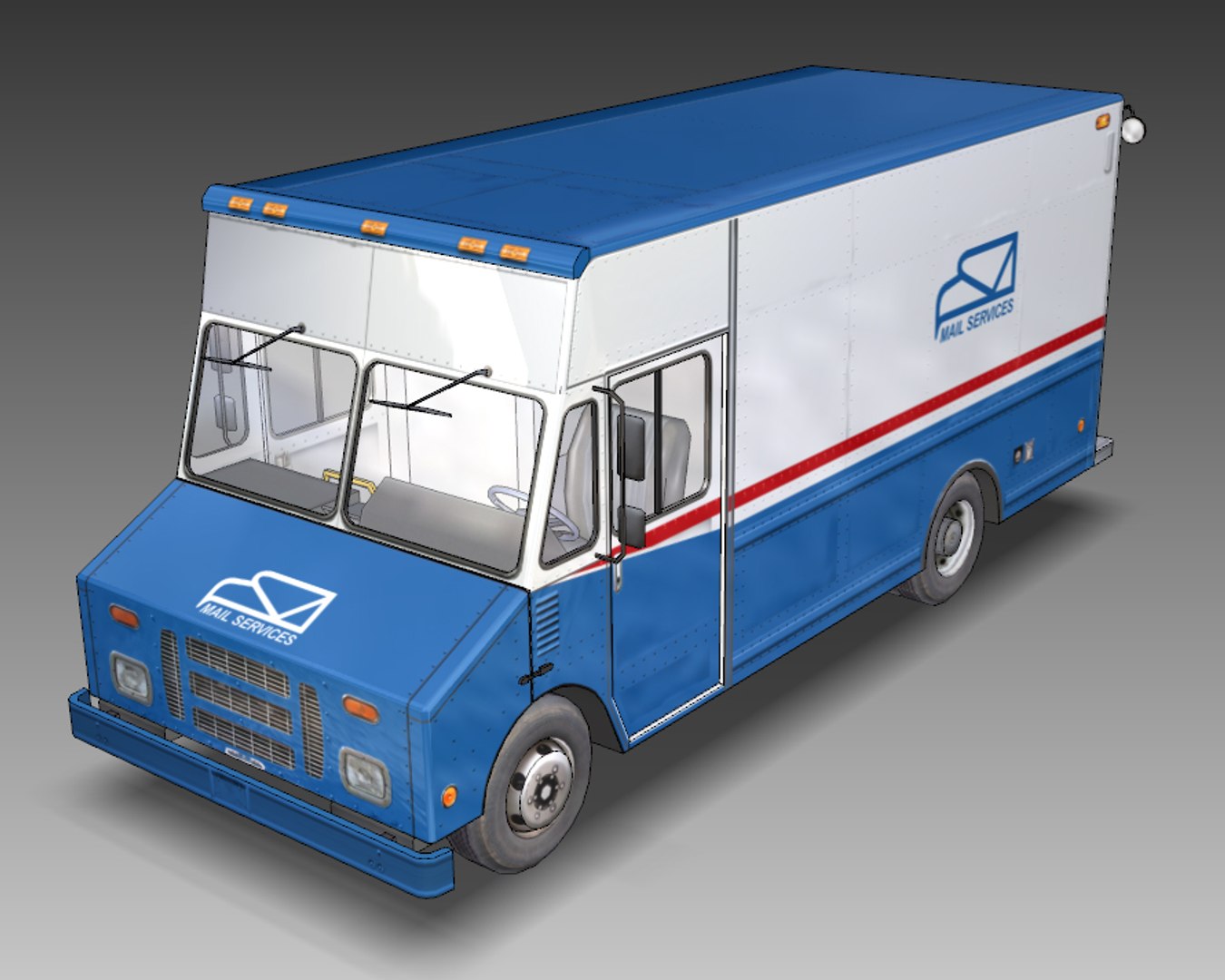 Step Van Postal Service 3D Model - TurboSquid 1355443
