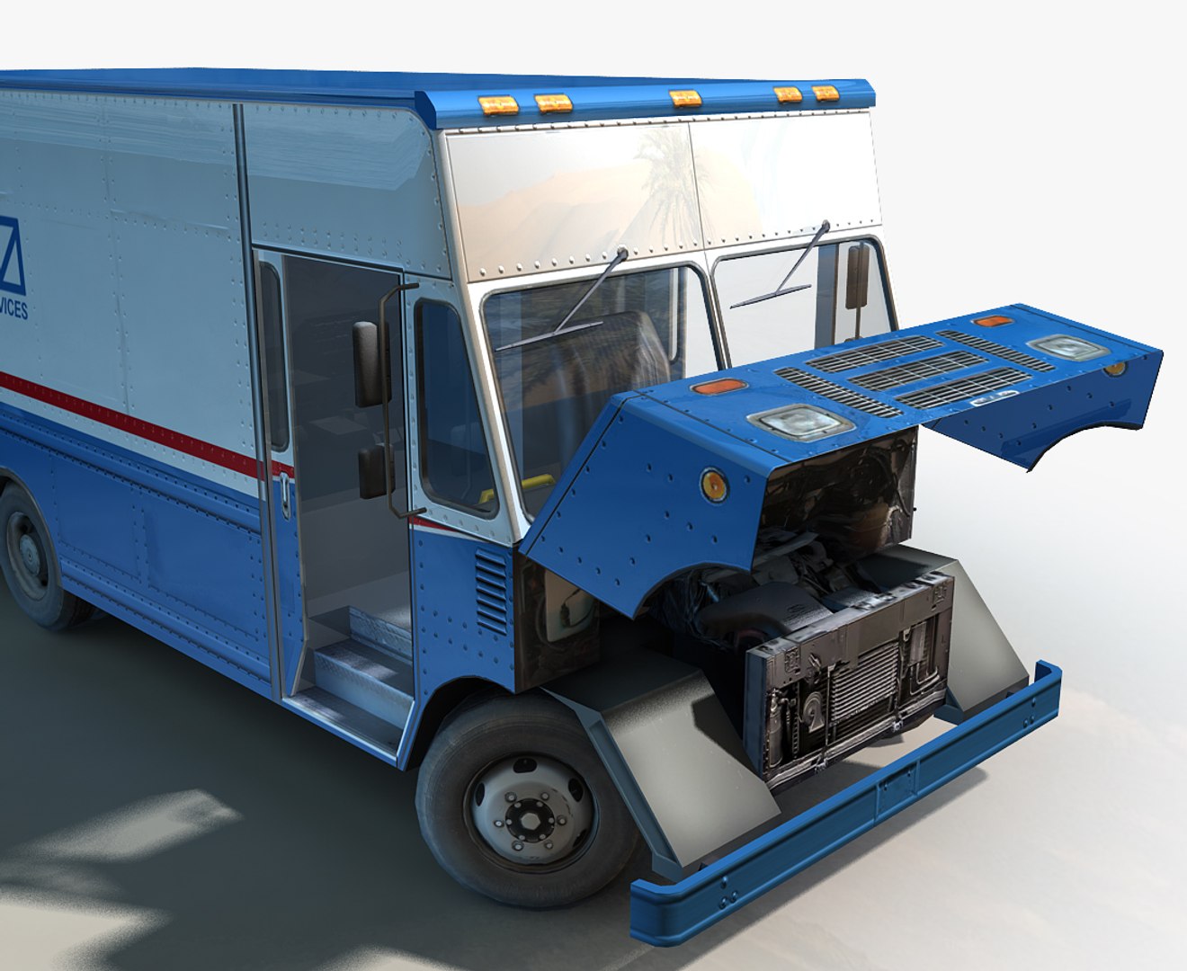 Step Van Postal Service 3D Model - TurboSquid 1355443