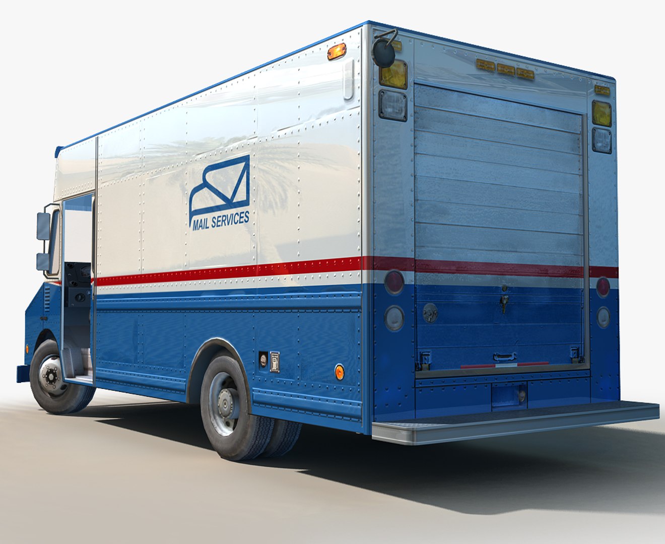 Step Van Postal Service 3D Model - TurboSquid 1355443