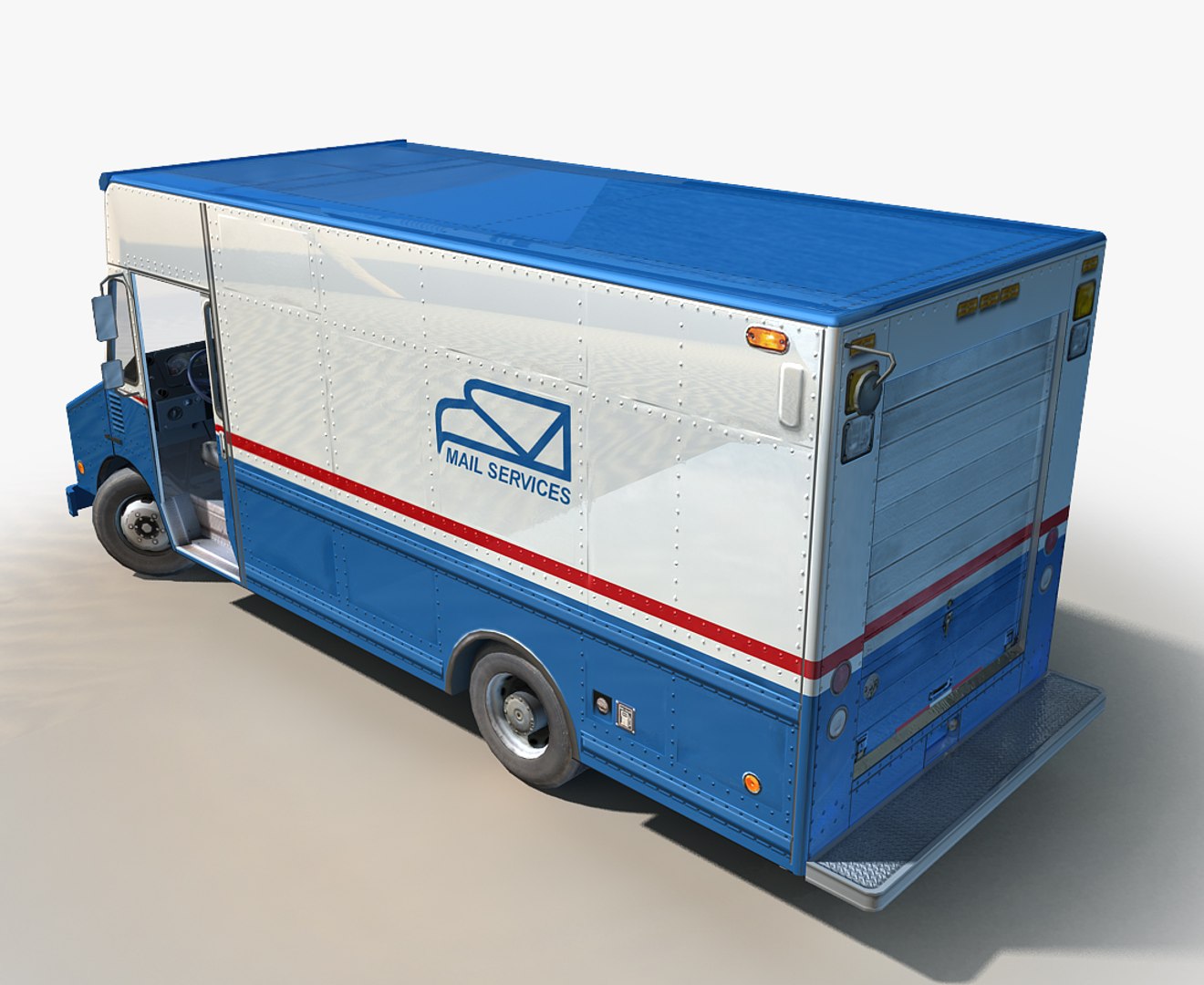 Step Van Postal Service 3D Model - TurboSquid 1355443