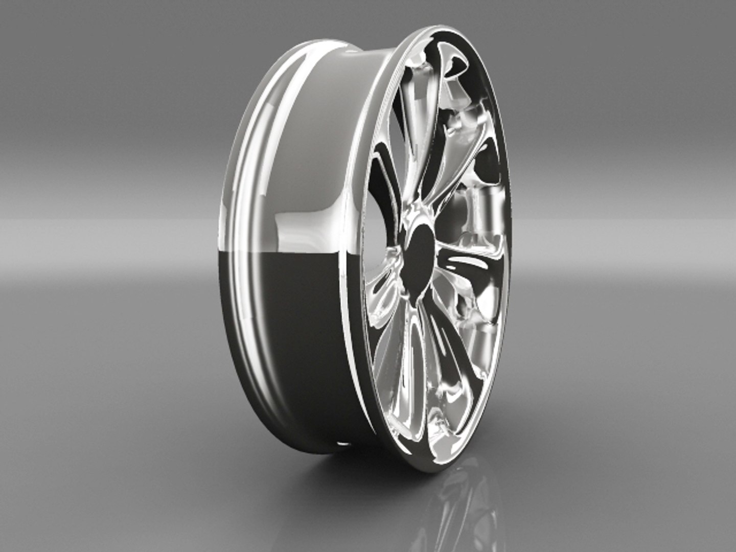 3d car tyre rim