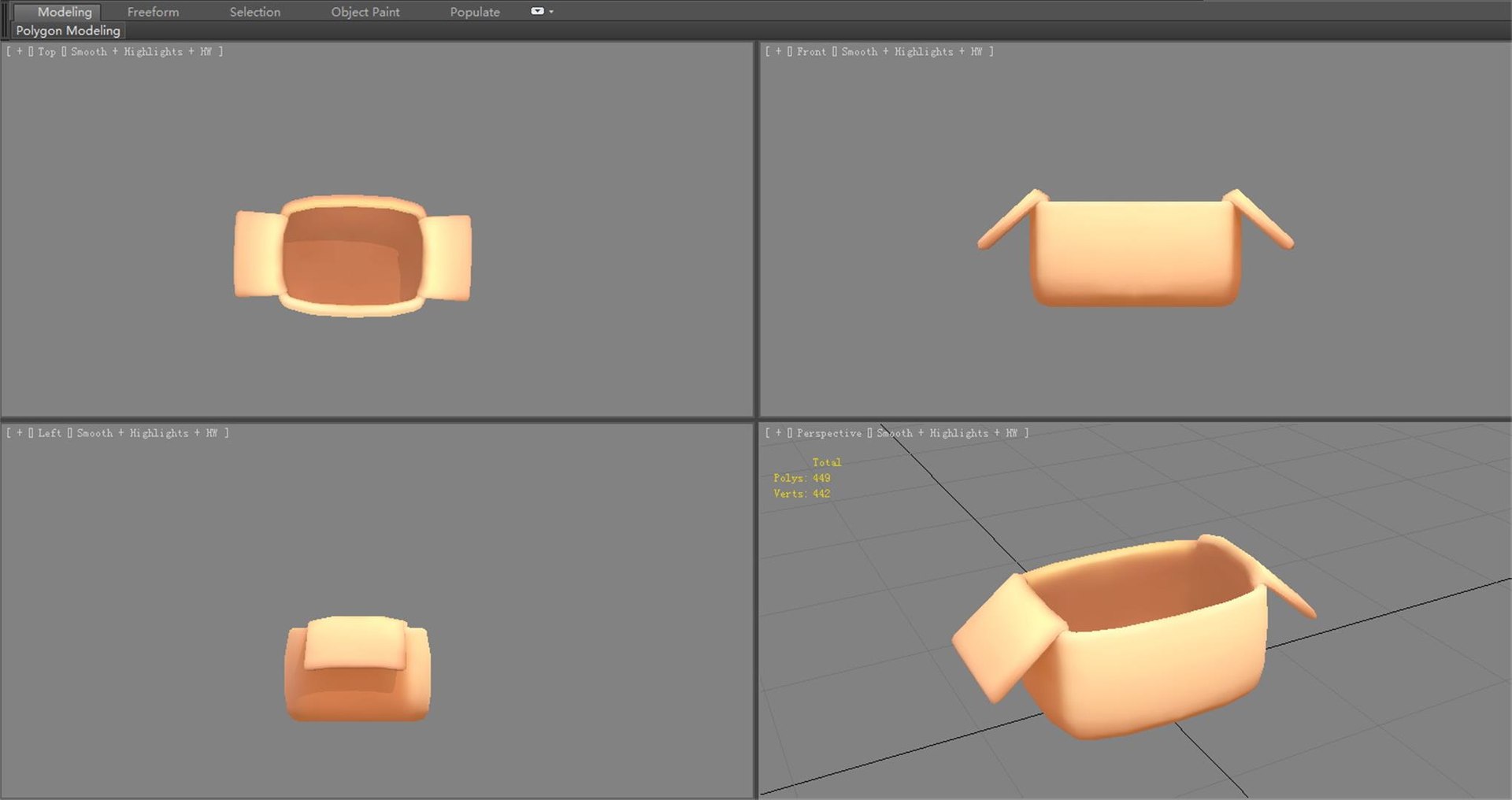 3D Cartoon Cardboard Box Model - TurboSquid 2112666