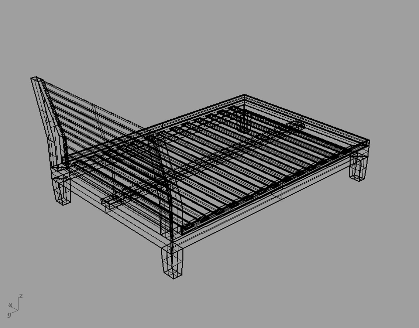 3d bed frame model