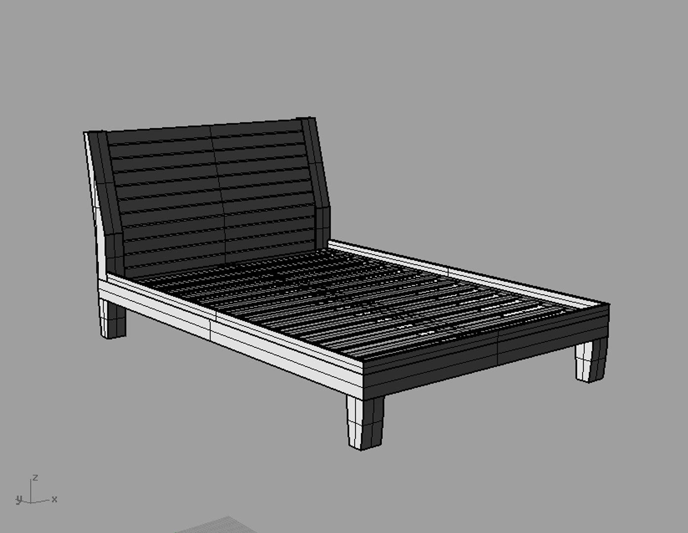 3d bed frame model