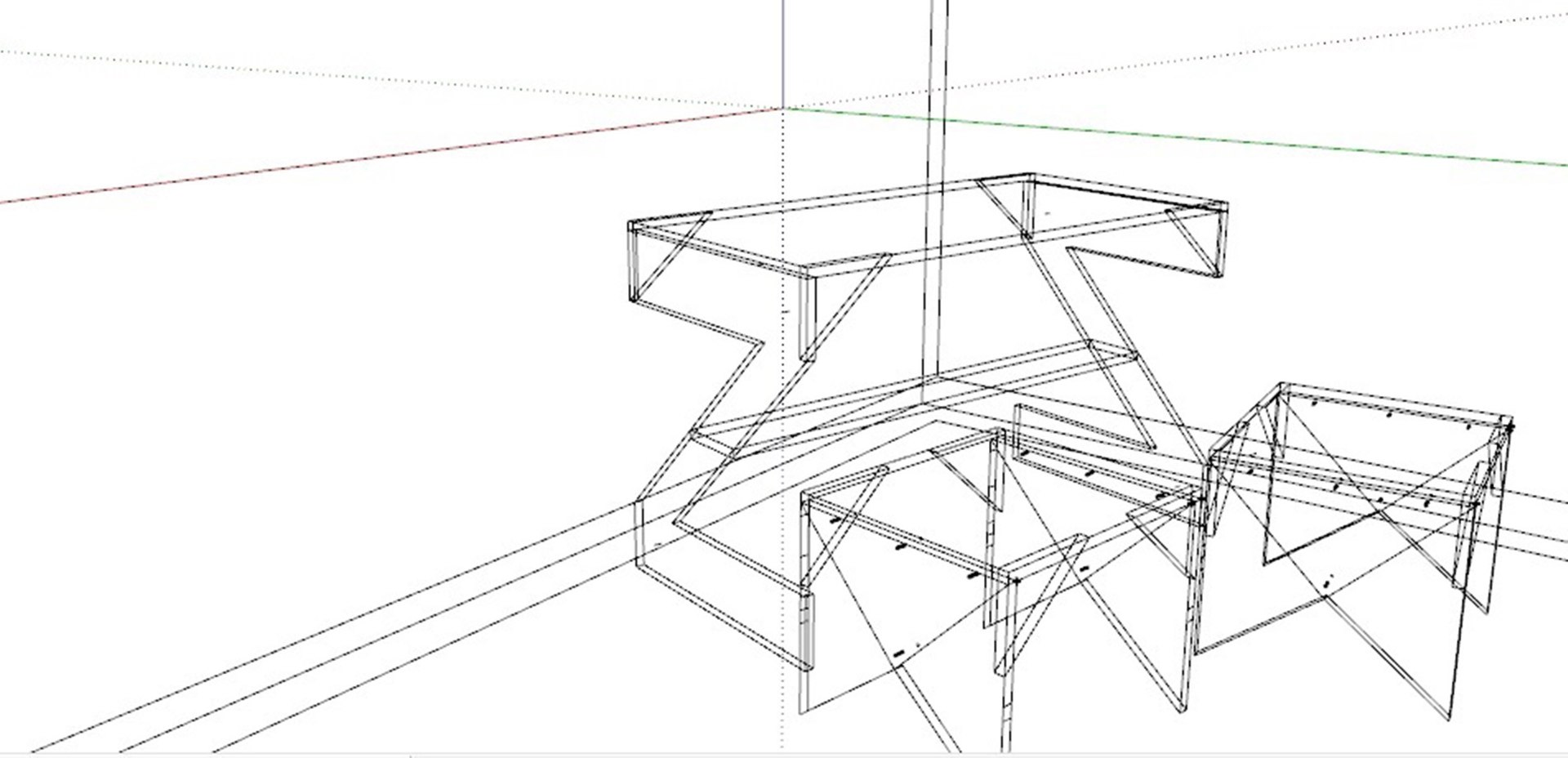 Z Shaped Modern Chic Table 3D - TurboSquid 2144126