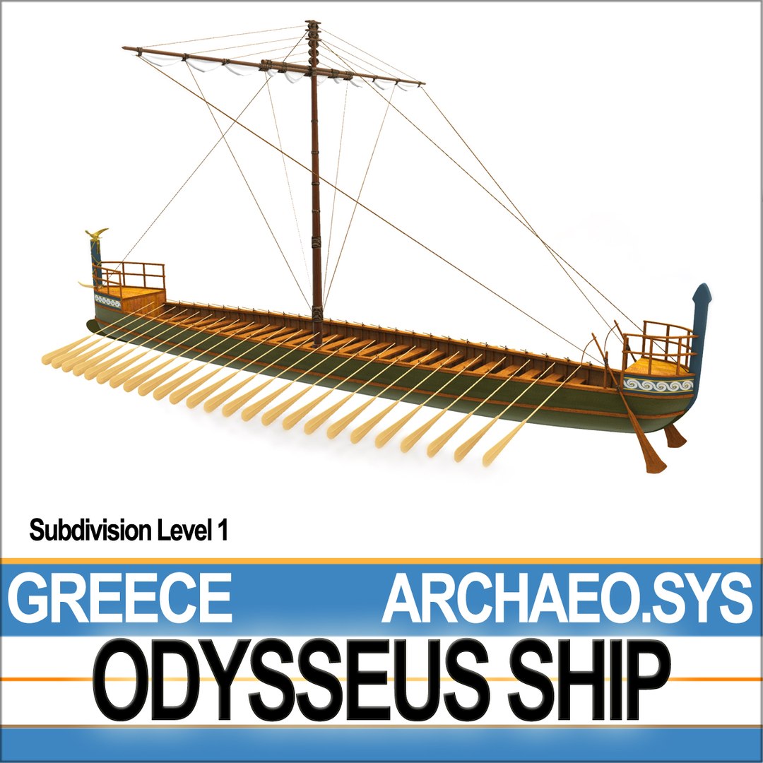 3ds Max Greek Homeric Odysseus Ship