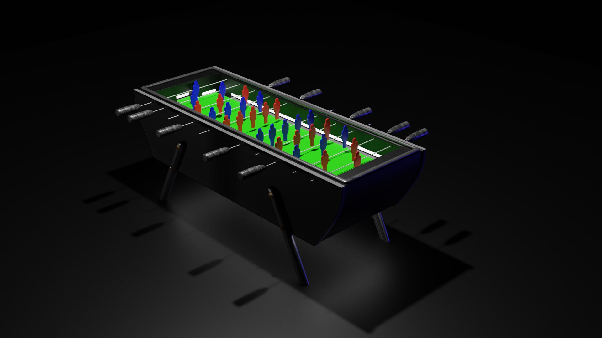 3D foosball table model - TurboSquid 1555715