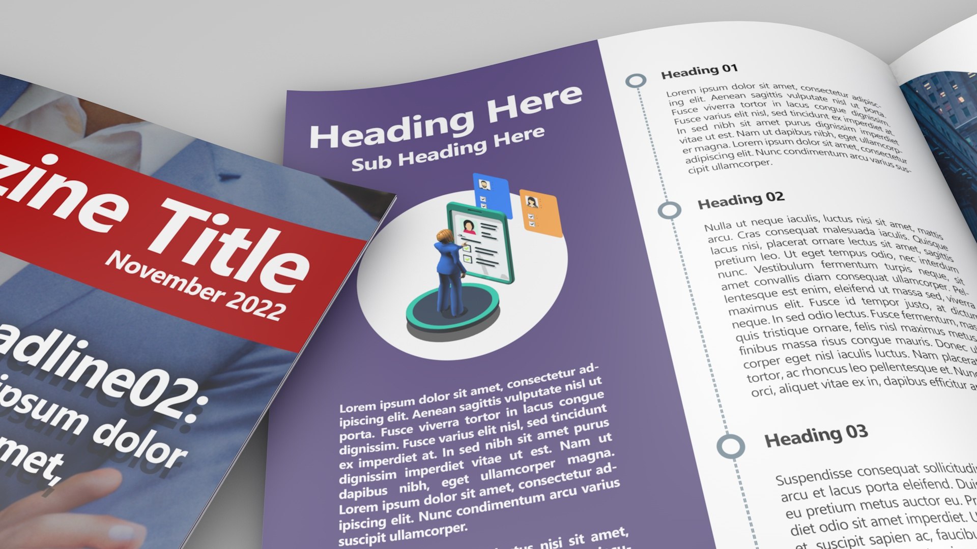 3D Generic Editable Magazine Or Brochure Model - TurboSquid 1990864