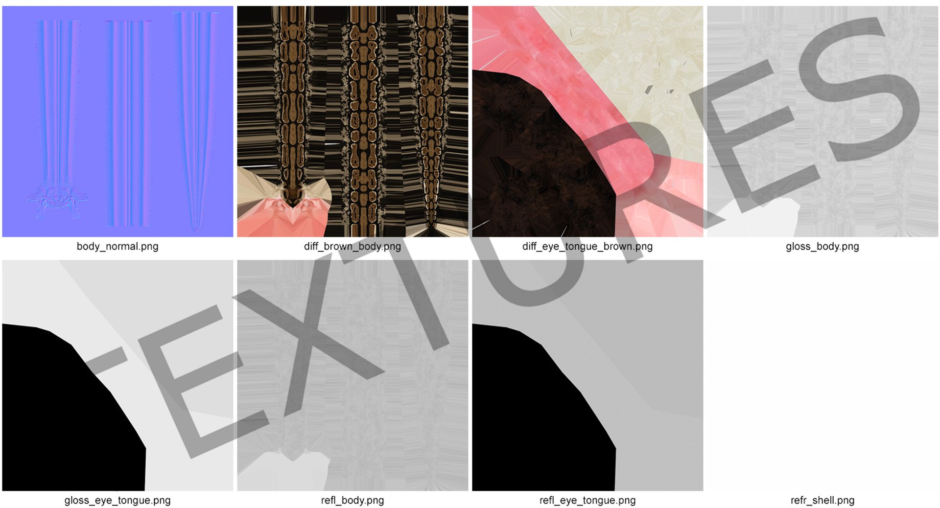 Brown python snake rigged 3D model - TurboSquid 1434024