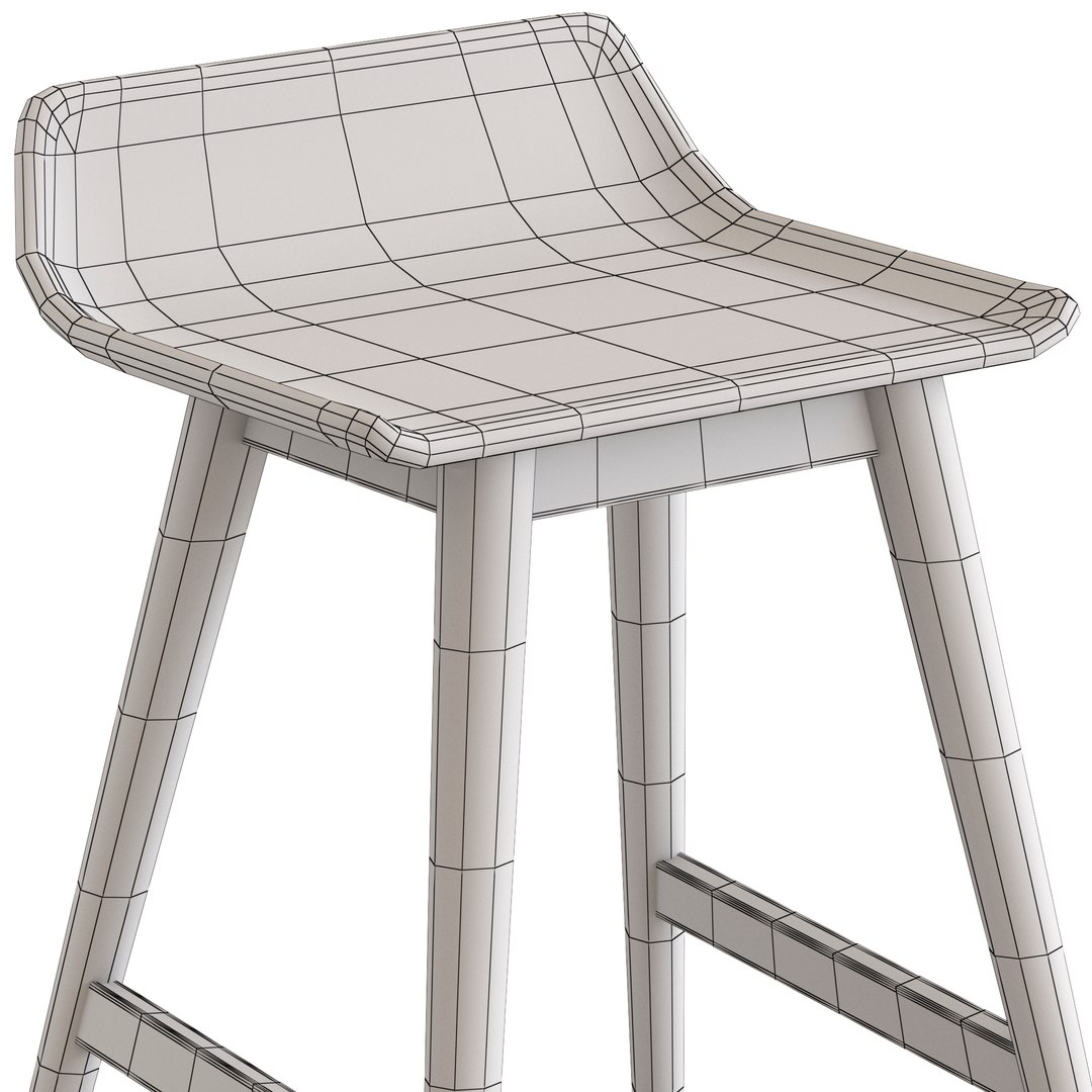 CB2 Wainscott Counter Stool 3D Model - TurboSquid 2163830