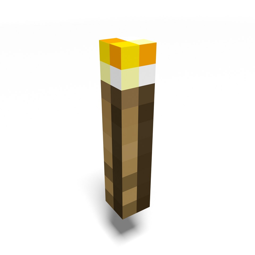 3D Model Minecraft Torch - TurboSquid 1352870