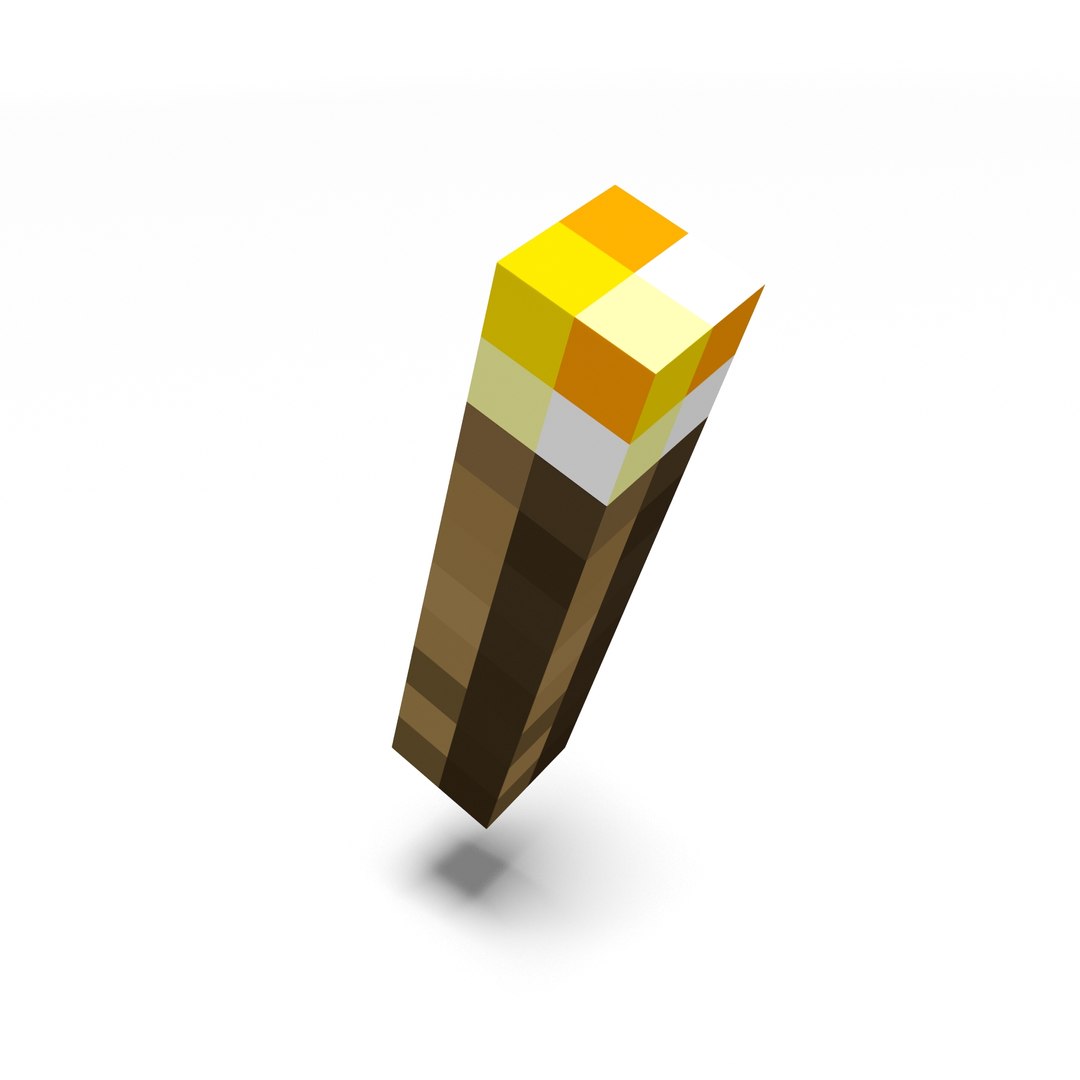 3D Model Minecraft Torch - TurboSquid 1352870