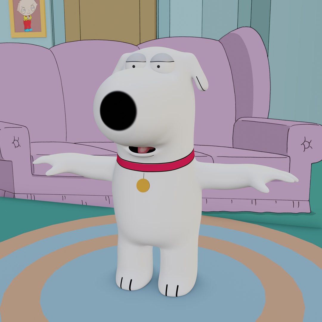 Brian Griffin From Family Guy Rigged 3D Model - TurboSquid 1759222