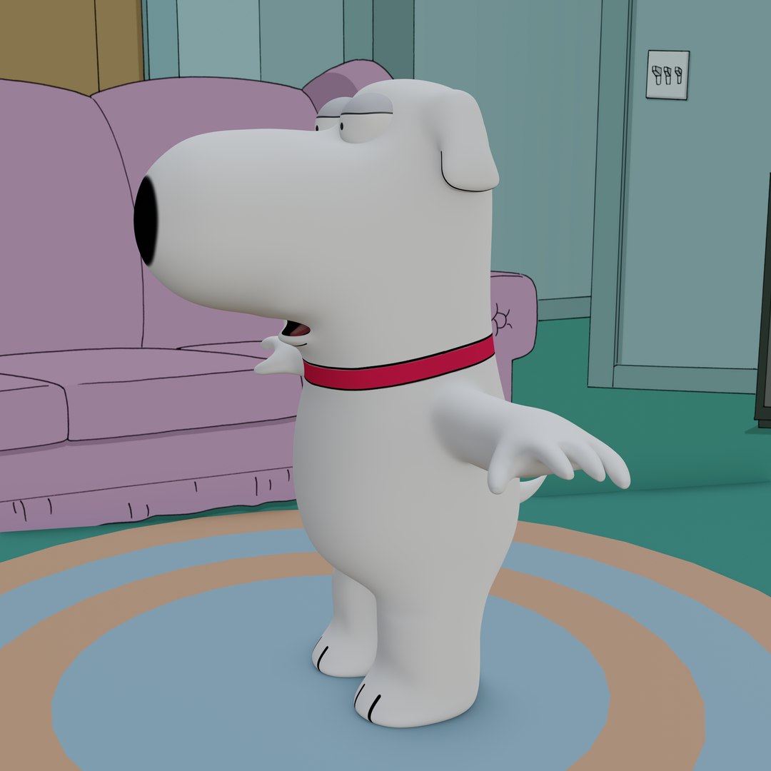 Brian Griffin From Family Guy Rigged 3D Model - TurboSquid 1759222