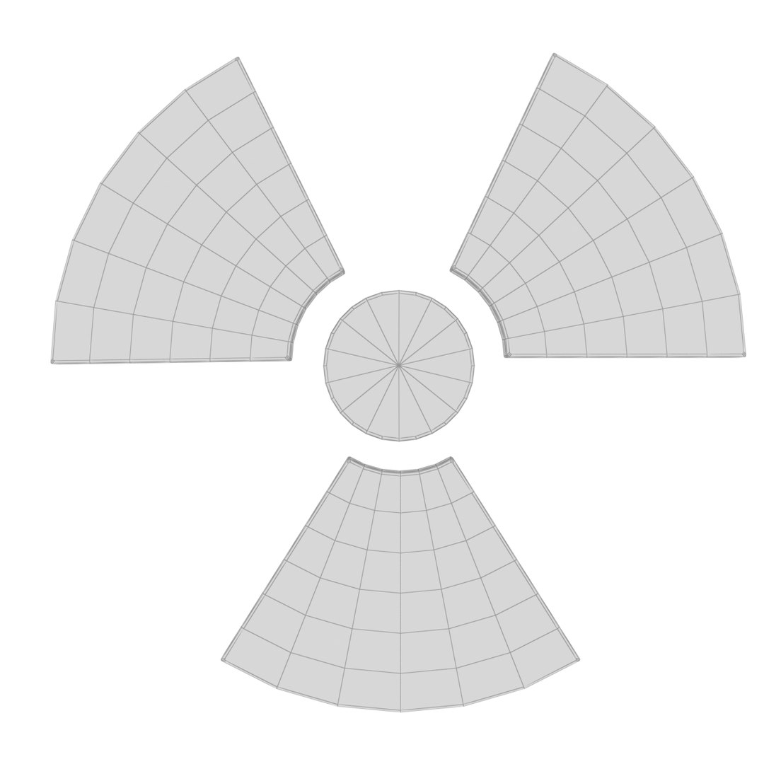 3d Radioactive Symbol Model