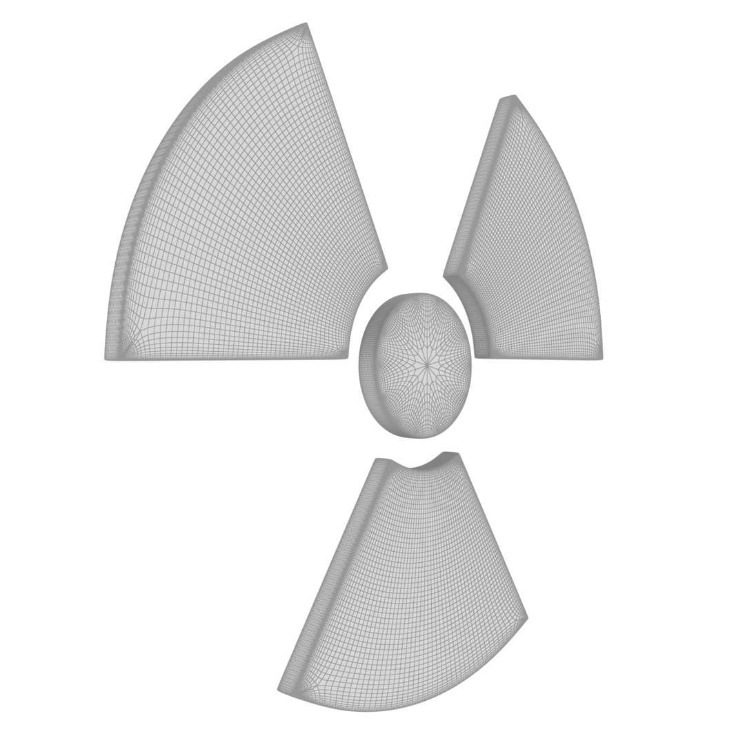 3d Radioactive Symbol Model
