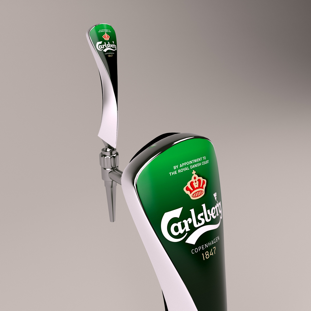 3d carlsberg beer tap