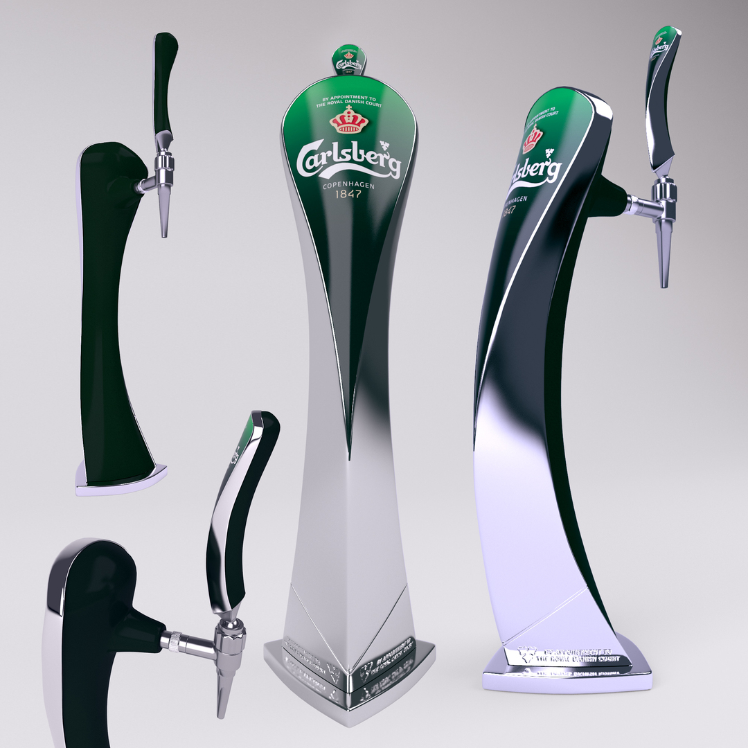 3d carlsberg beer tap