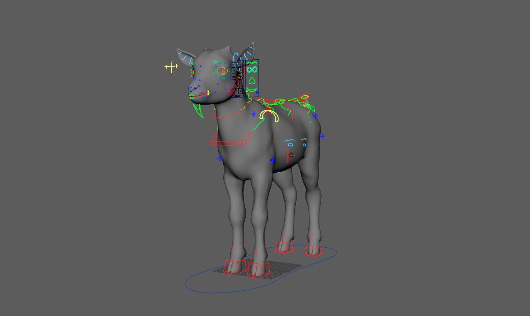 Realistic Little Baby Goat With Fur Faceial Rig3D Model 3D Model ...