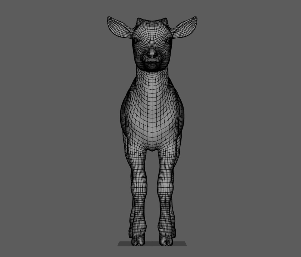 Realistic Little Baby Goat With Fur Faceial Rig3D Model 3D Model ...