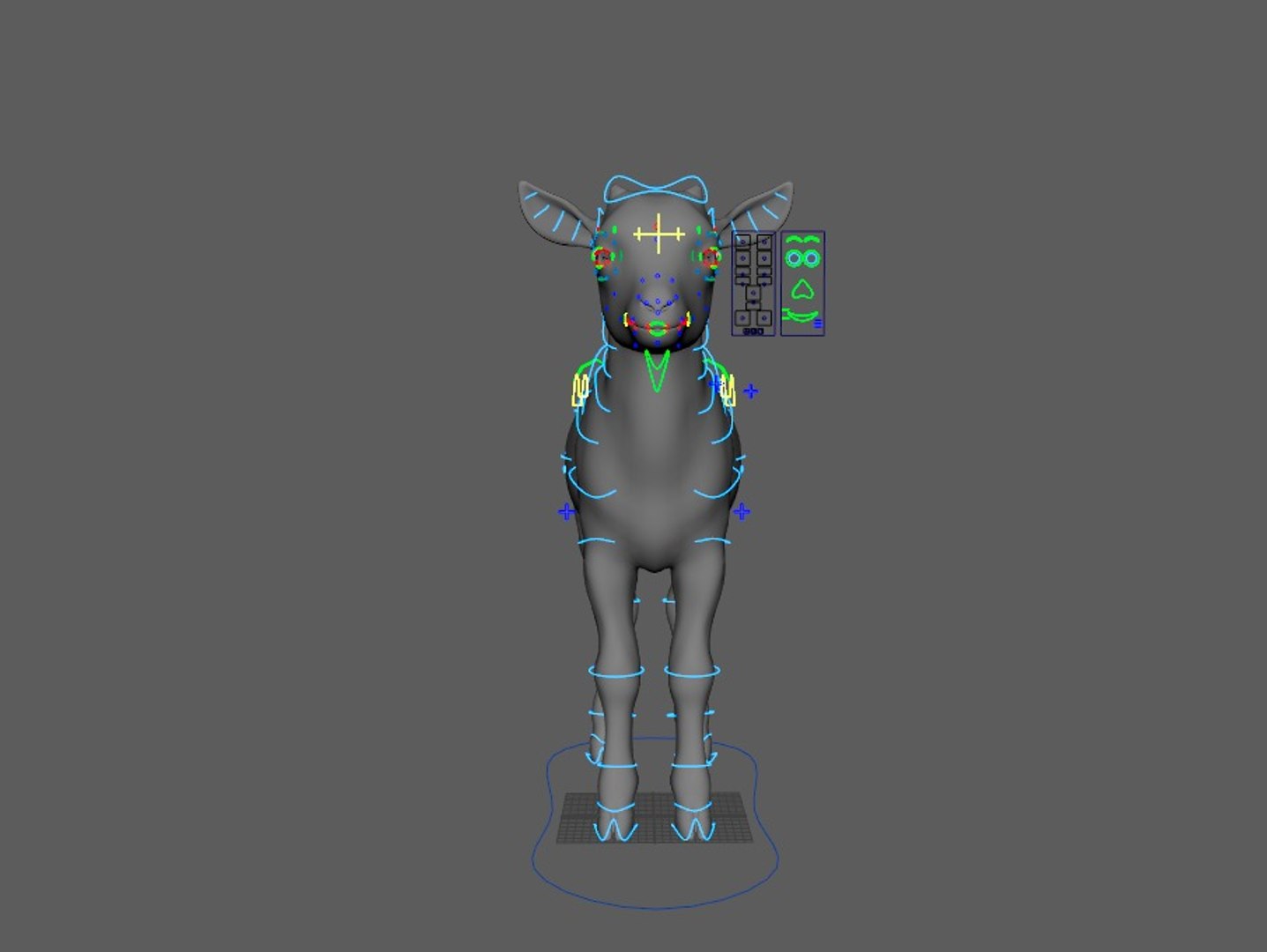 Realistic Little Baby Goat With Fur Faceial Rig3D Model 3D Model ...